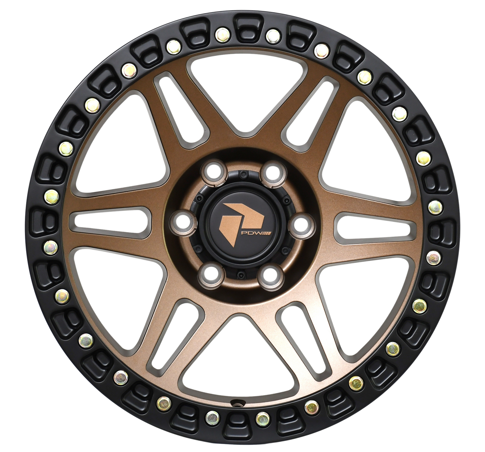 PDW BEAST Bronze Center Black Lip 4x4 Wheels | Heavy-Duty Alloy